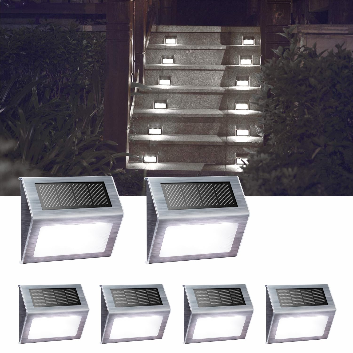 XLUX Solar Powered Lights for Deck Steps Stairs Fences Pathway Path ...
