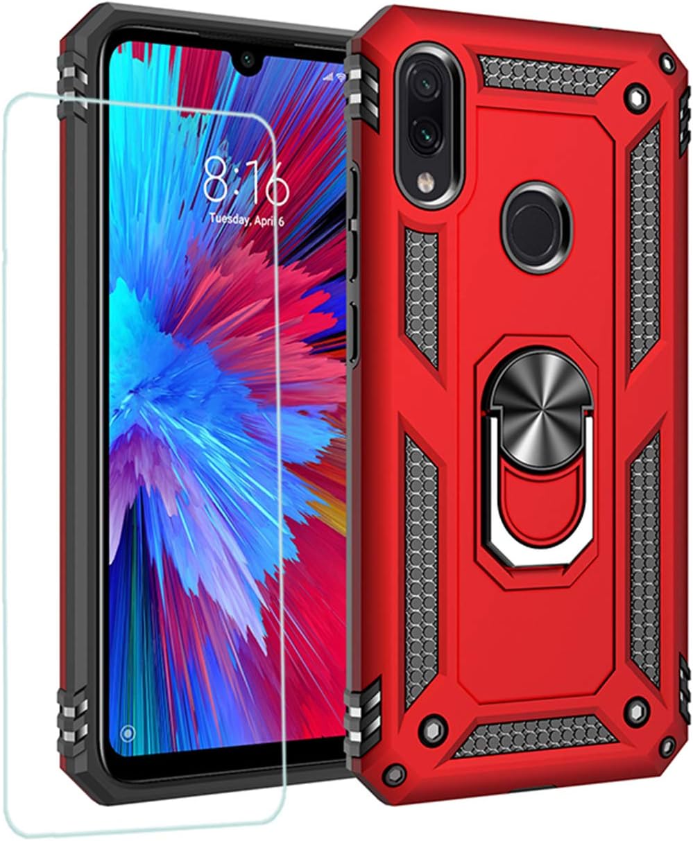 JOYTAG kompatibel Coque Redmi Note 7,Etui + Film de Verre trempé ...