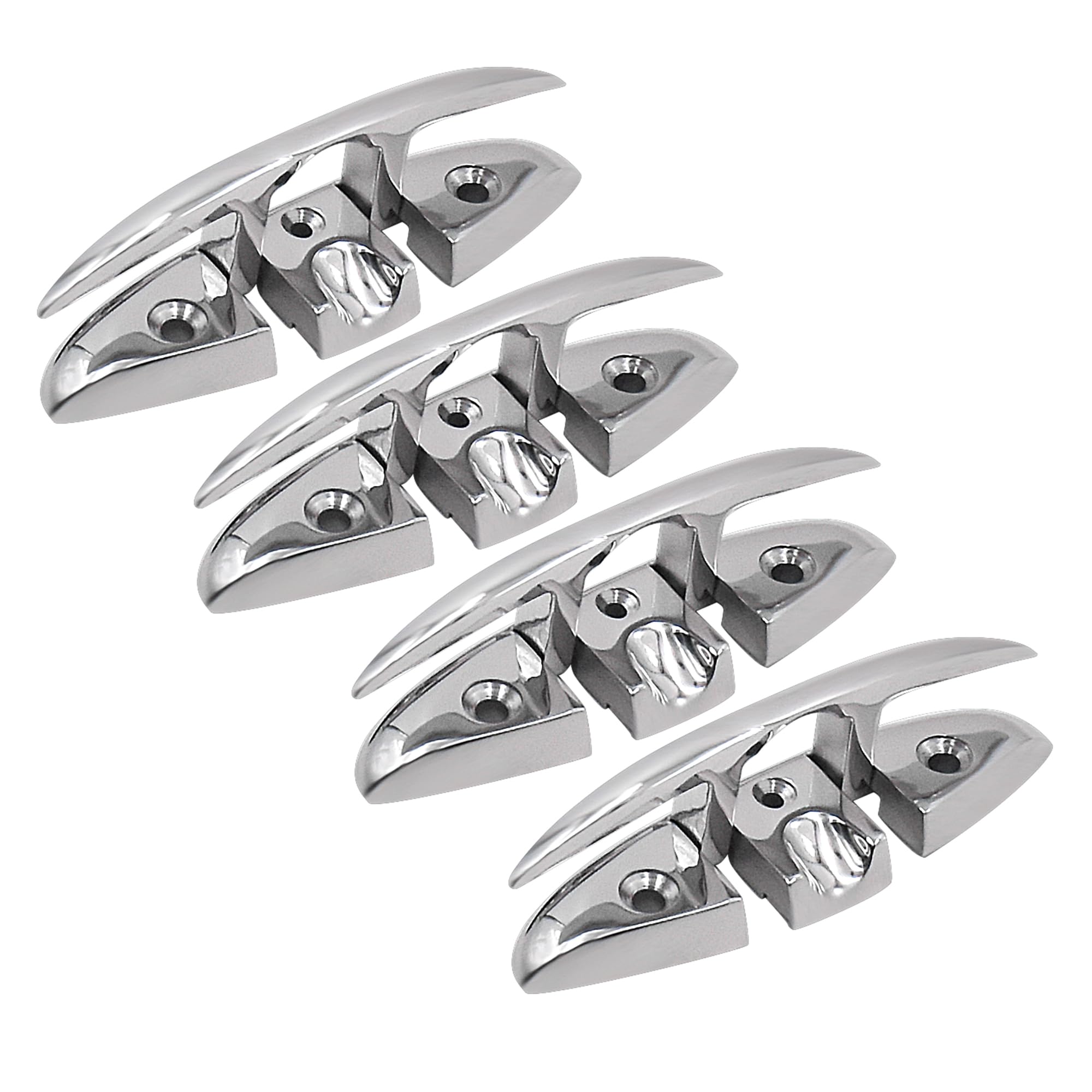 Boat Cleats 4-Pack Folding - Marine Grade 316 Stainless Steel Dock ...