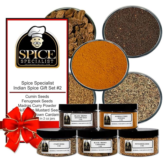 Amazon.com : Spice Specialist Indian Spice Set #2 - Contain five 4oz ...