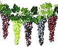 Amazon.com: STUDYY 5 Bunches Artificial Grape Fake Grapes with Vines ...