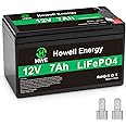 Amazon.com: HWE 12V 7Ah battery, 4000+ deep cycle LiFePo4 battery with built-in 15A BMS, 12V ...