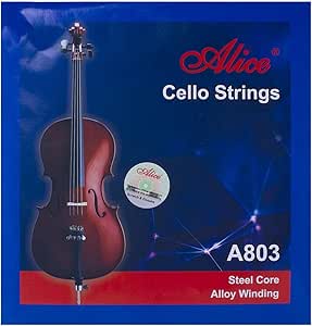 Amazon.com: Alice Cello Strings 4/4 Full Set A D G C Practice Strings ...