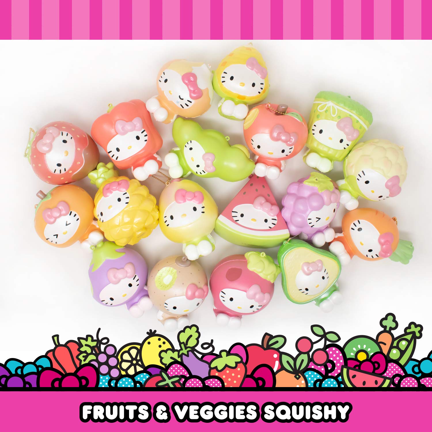 Sanrio Hello Kitty Fruit And Veggie Slow Rising Cute Squishy Toy ...