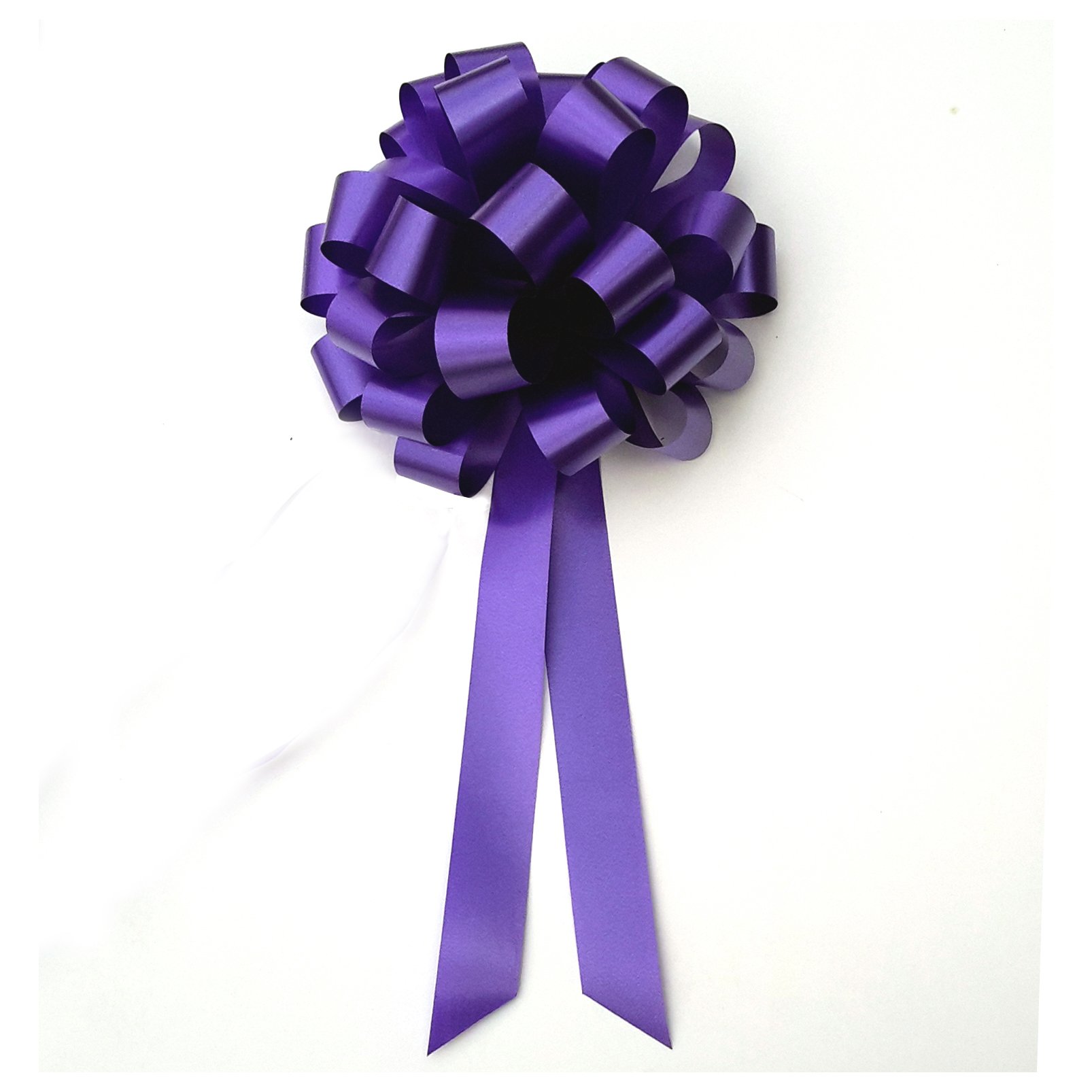 Amazon.com: Purple and White Wedding Pew Pull Bows - 8" Wide, Set of 6 ...