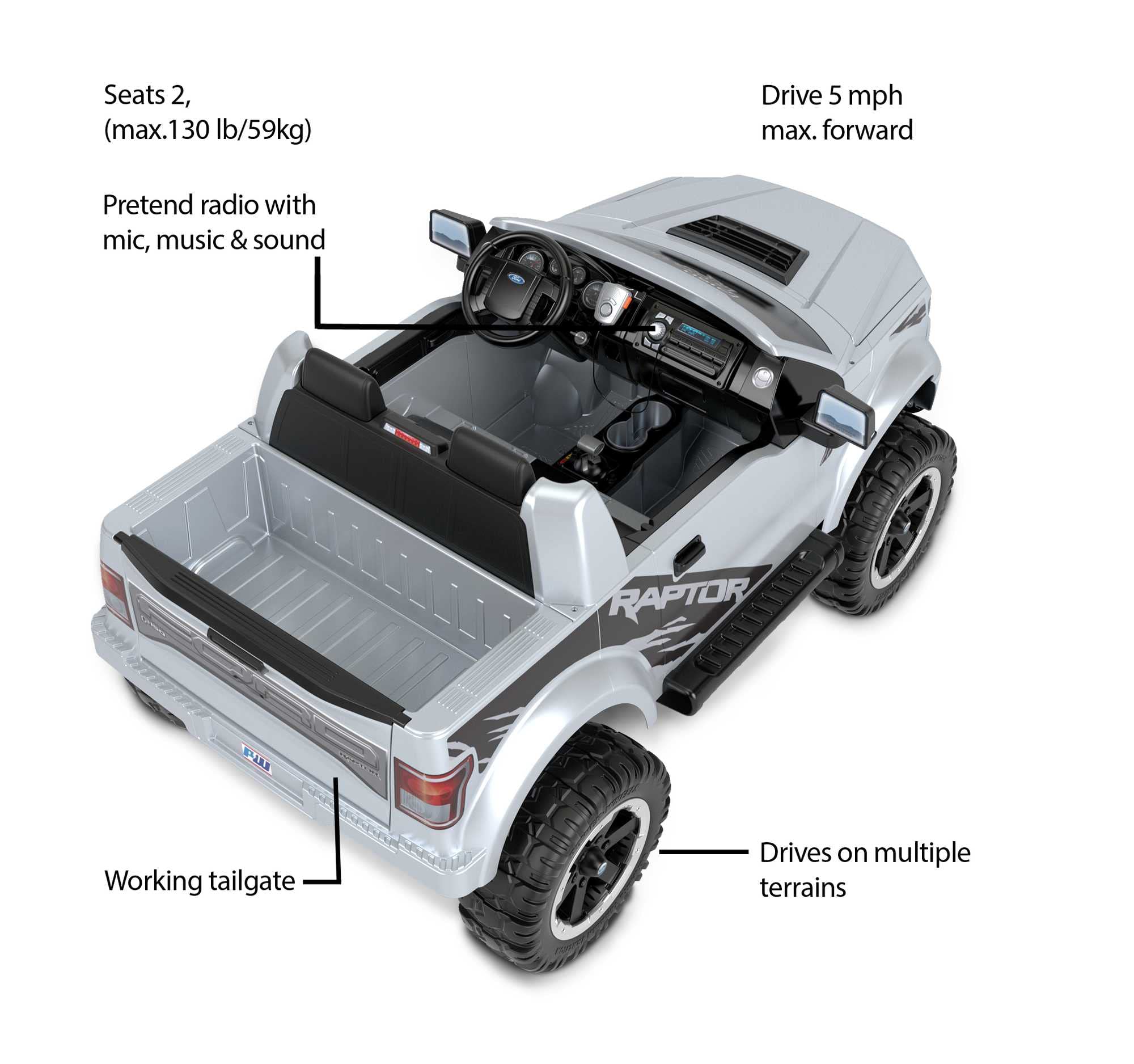 Mua Power Wheels Ford F-150 Raptor Ride-On Vehicle trên Amazon Mỹ chính ...