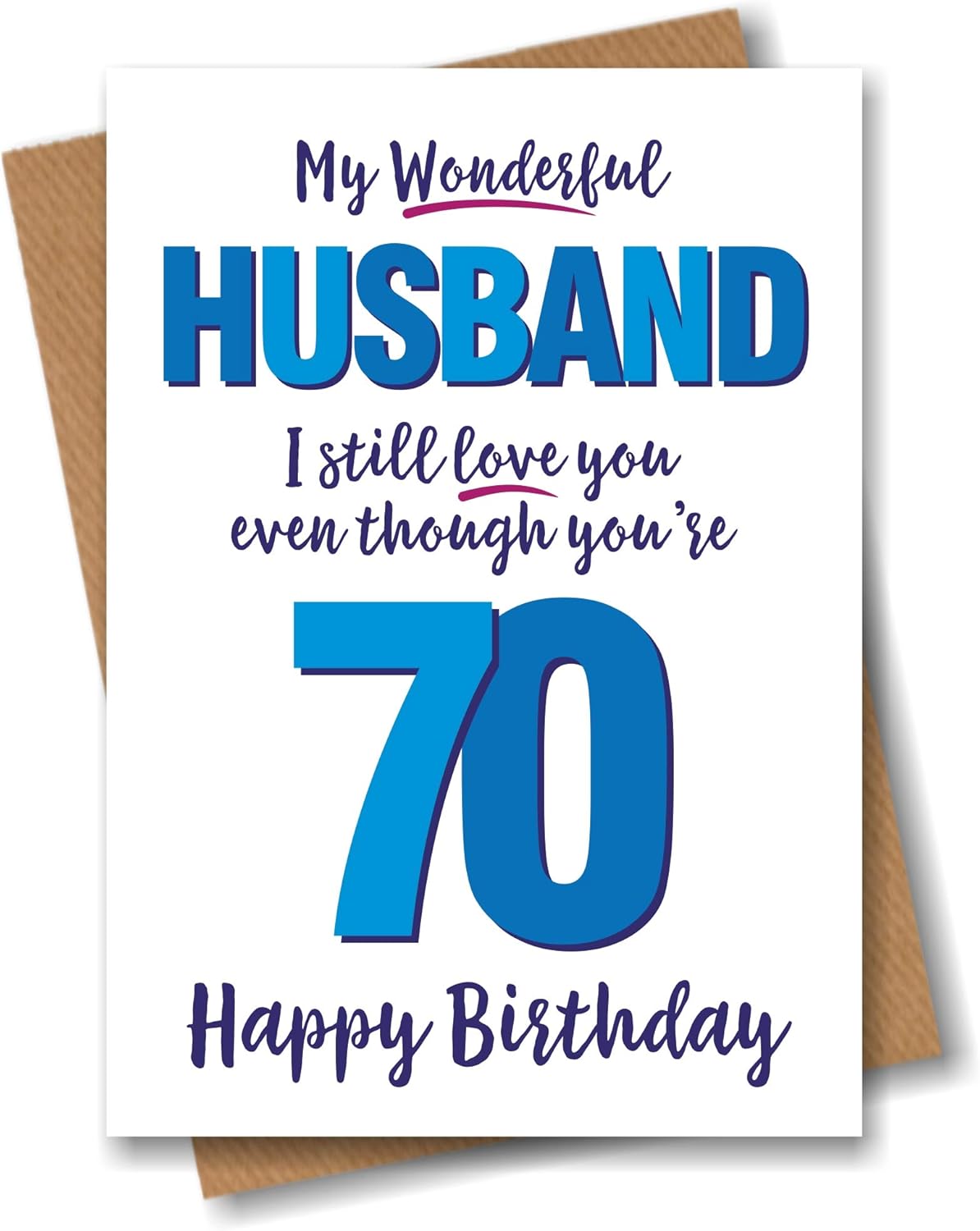 Husband 70th Birthday Card Amazon co uk Office Products