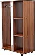 Homcom Open Wardrobe with Hanging Rail and Storage Shelves: Amazon.co ...