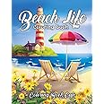 Amazon.com: Beach Life Coloring Book: An Adult Coloring Book Featuring ...