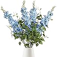 Amazon.com: ICBOX 8PCS Blue Delphinium Artificial Flowers Combo ...