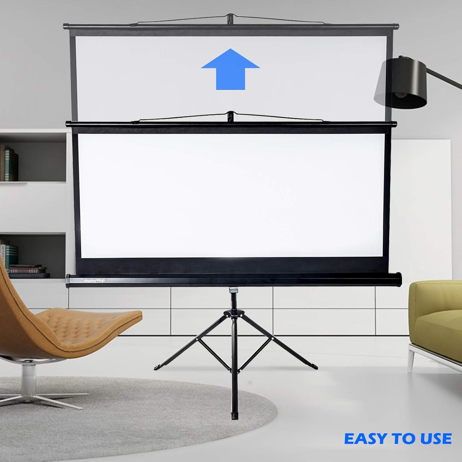 Display4top 60″ Portable Projector Screen,4:3 Portable Foldable For ...