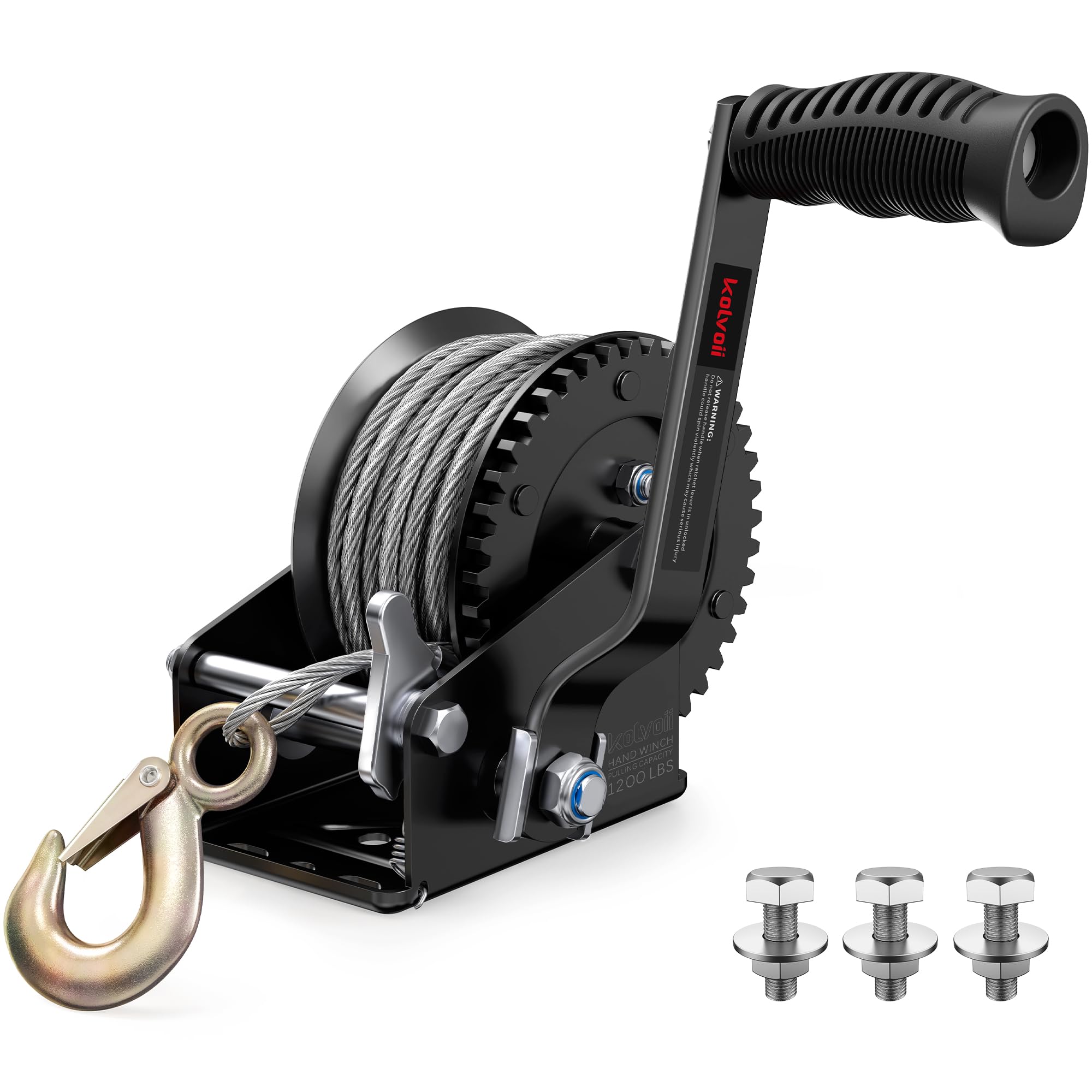 Mua Kolvoii Boat Trailer Winch 1200lbs Capacity with 26 Ft Steel Cable ...