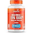 Mega Omega 3, EPA 1000mg + DHA 400mg, Certificado Meg-3, 60 cápsulas, Bigens (Unidade, Com ...