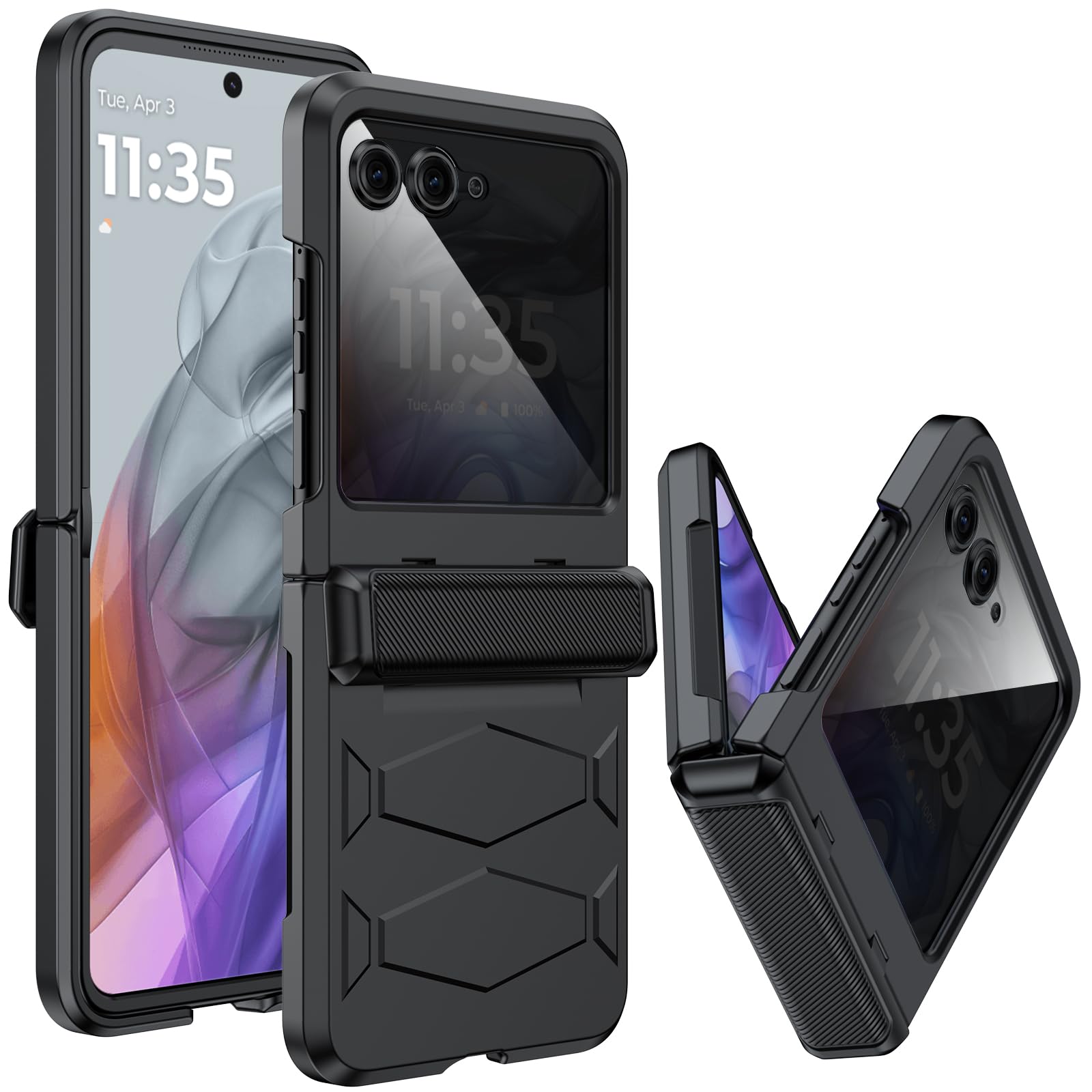 GooseBox for Motorola Razr 2025 Case,Built-in Privacy Screen Protector ...