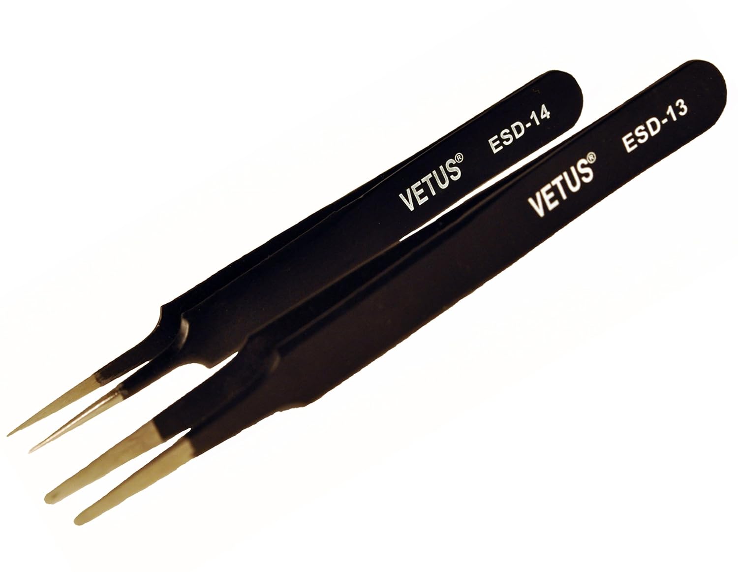 Genuine Vetus Antistatic Precision Electronics Tweezers (Pack of 2, ESD ...