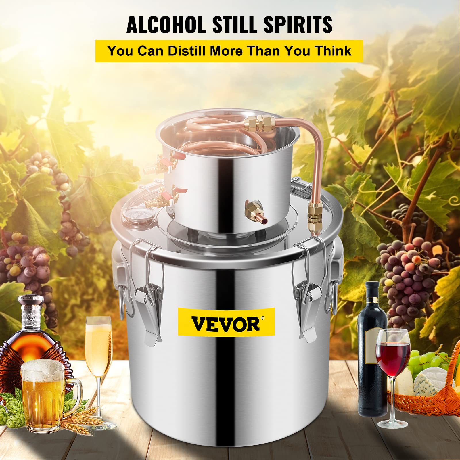 Mua VEVOR Alcohol Still 5Gal/20L Alcohol Distiller Stainless Steel ...