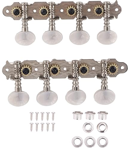 Violin Tuner Chrome Mandolin Tuning Pegs Set - 8 Machine Heads With ...