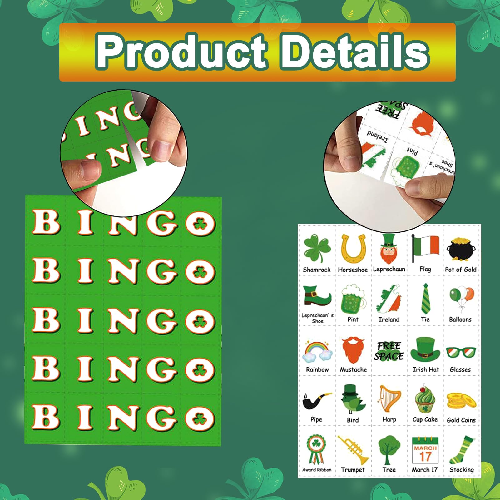Mua St. Patrick's Day Bingo Games for Kids Family Activities, 32 Sheets ...