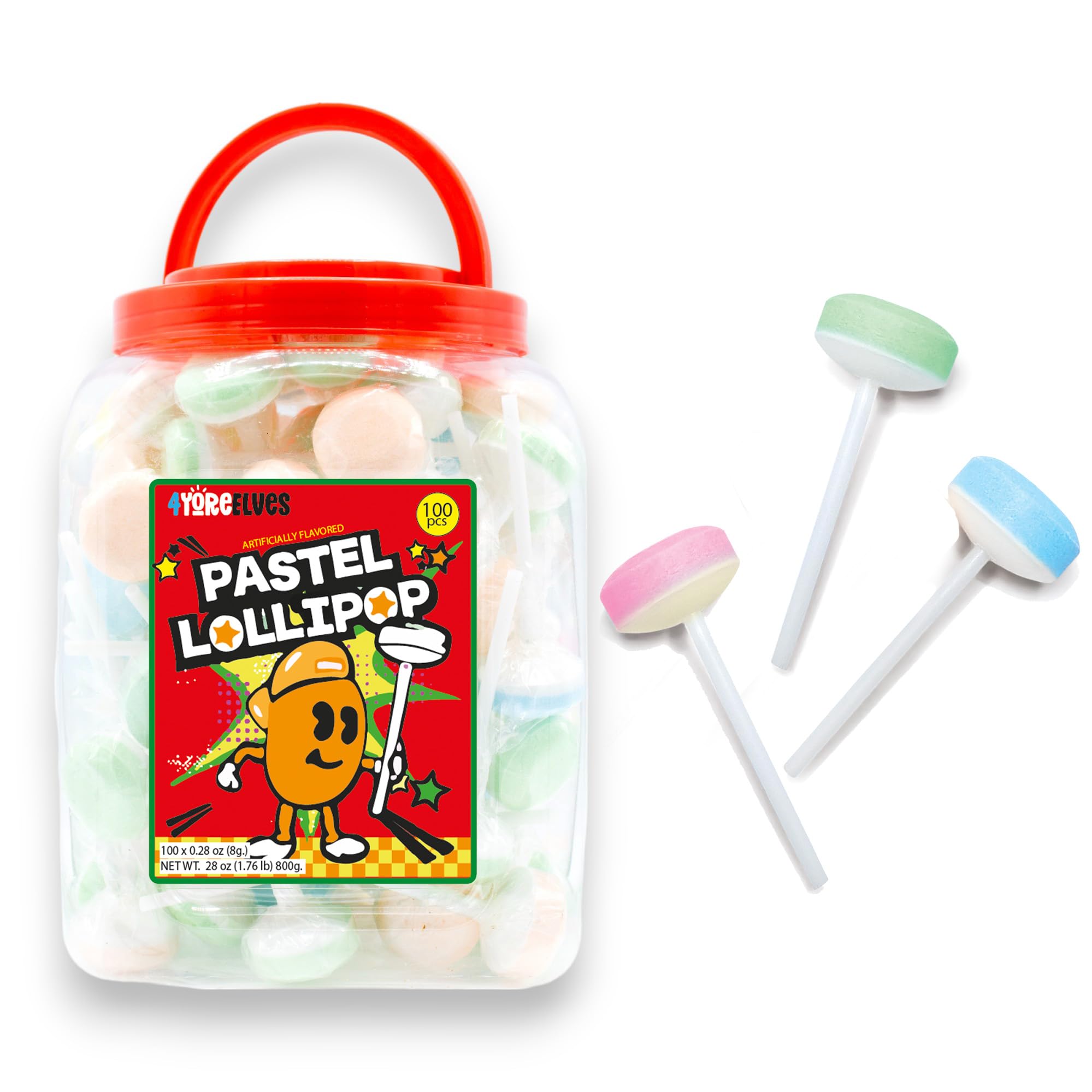 Mua Double Lollies, 1.7 lb of Bulk Fruit-Flavored Lollipops ...