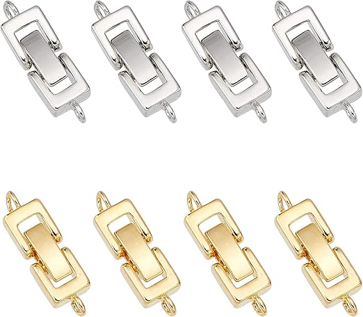 Amazon.com: SUPERFINDINGS 12PCS 2 Colors Brass Fold Over Clasps for ...