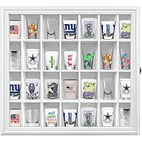 Amazon.com - ILOT Shot Glass Display Cabinet Solid Wood - Large Display ...