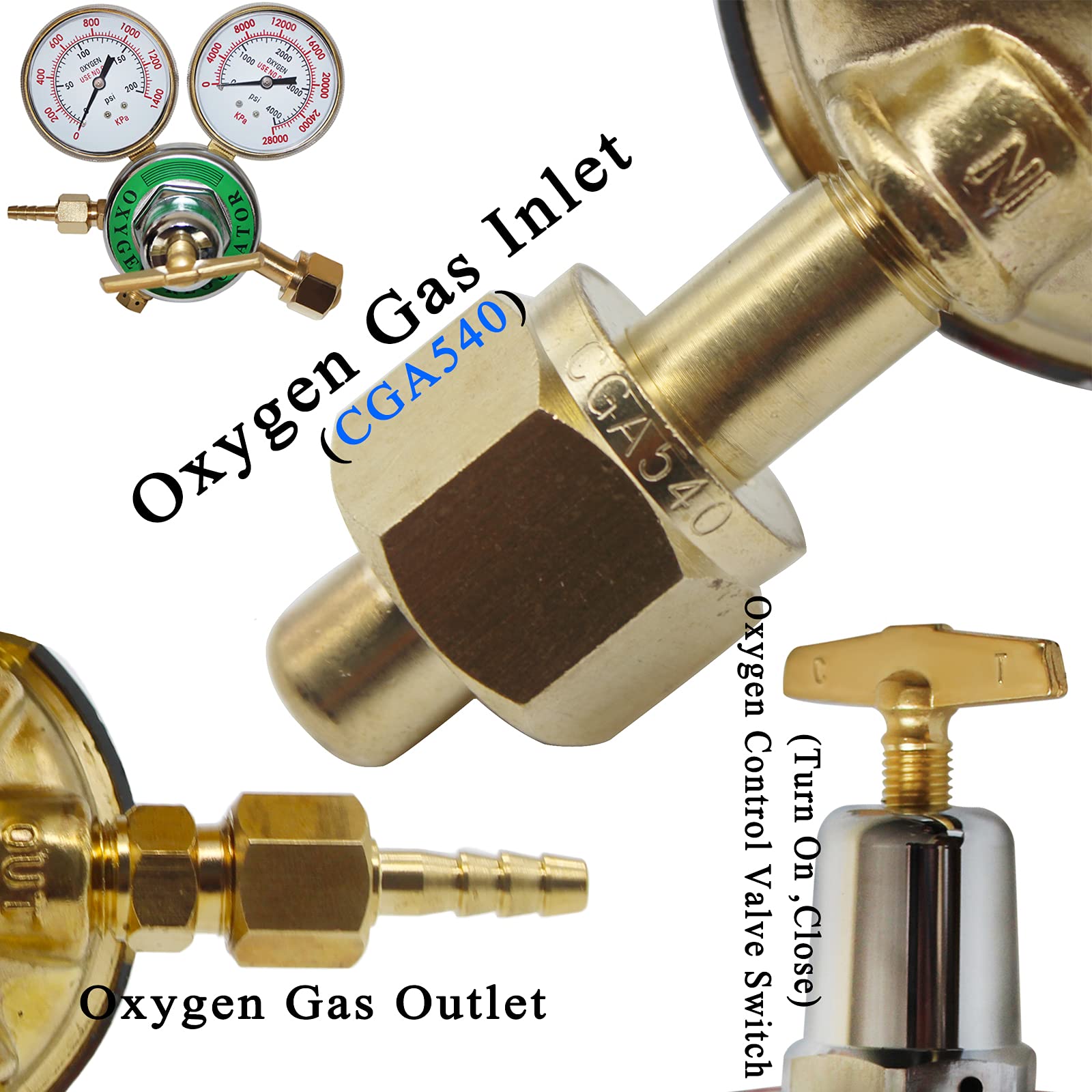 Mua KLLsmDesign 2 Piece Dual Welding Gas Gauges Oxygen (CGA-540) and ...
