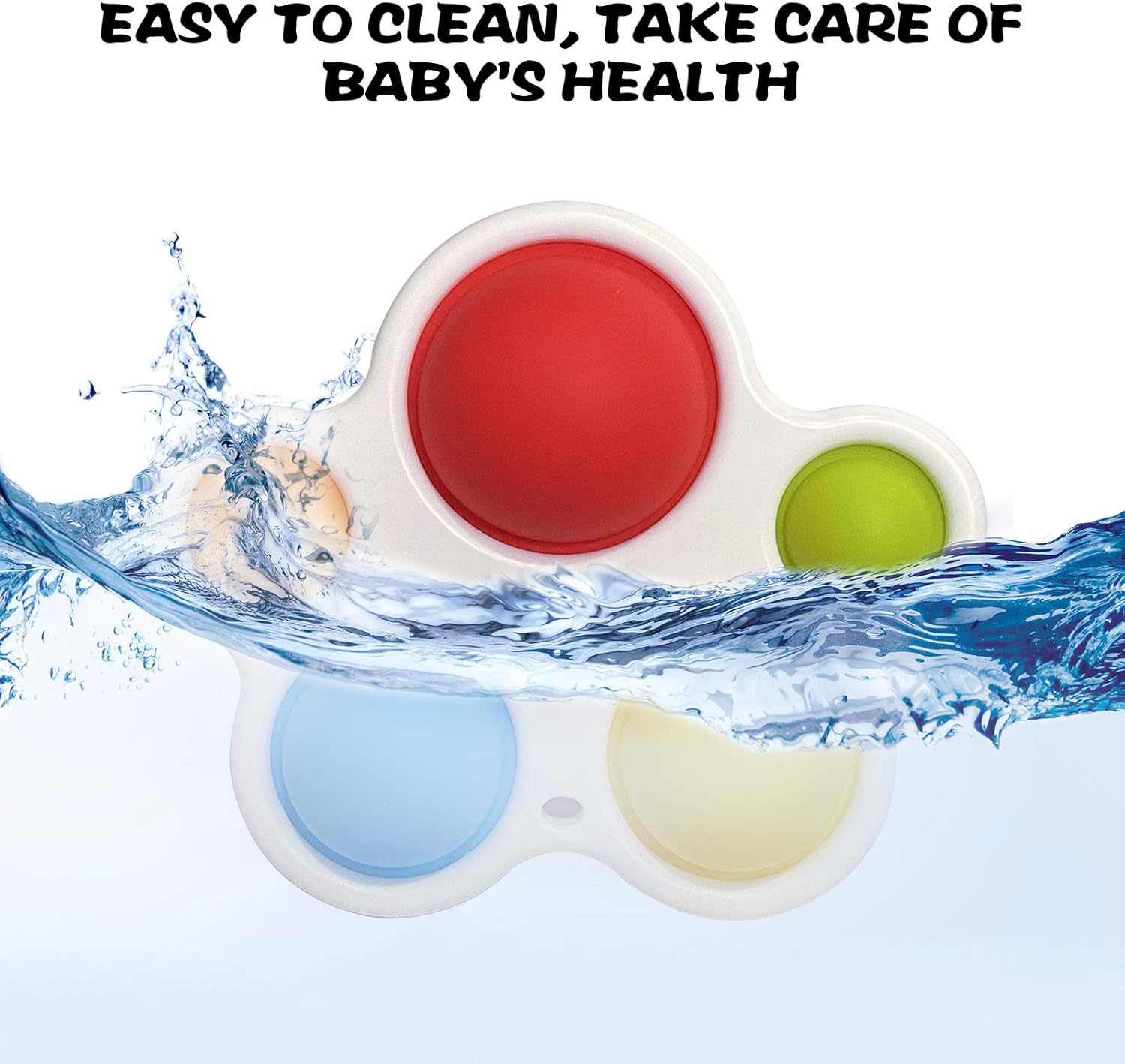 hirsrian Simple Dimple Fidget Toys, Push Pop Buuble Silicone Flipping ...