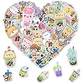 Amazon.com: 50 Pack Pcs Boba Bubble Tea Stickers for Water Bottles ...