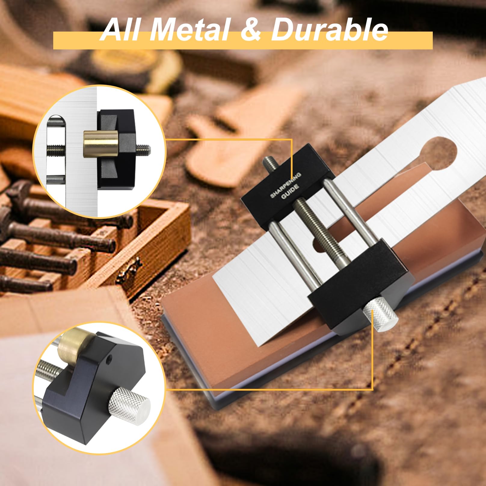 Mua Gubeter Chisel Sharpening Jig Kit, With 5/32" to 3" Chisel Honing Guide for Chisels and ...