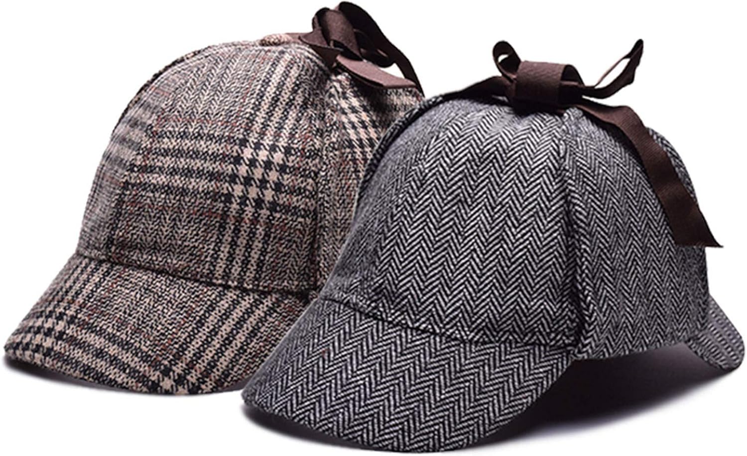 FUZE Cosplay Cap Detective Sherlock Deerstalker Hat Gray Cups Berets ...