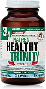 Amazon.com: Natren Healthy Trinity Probiotics 90 Capules Dairy Free by ...