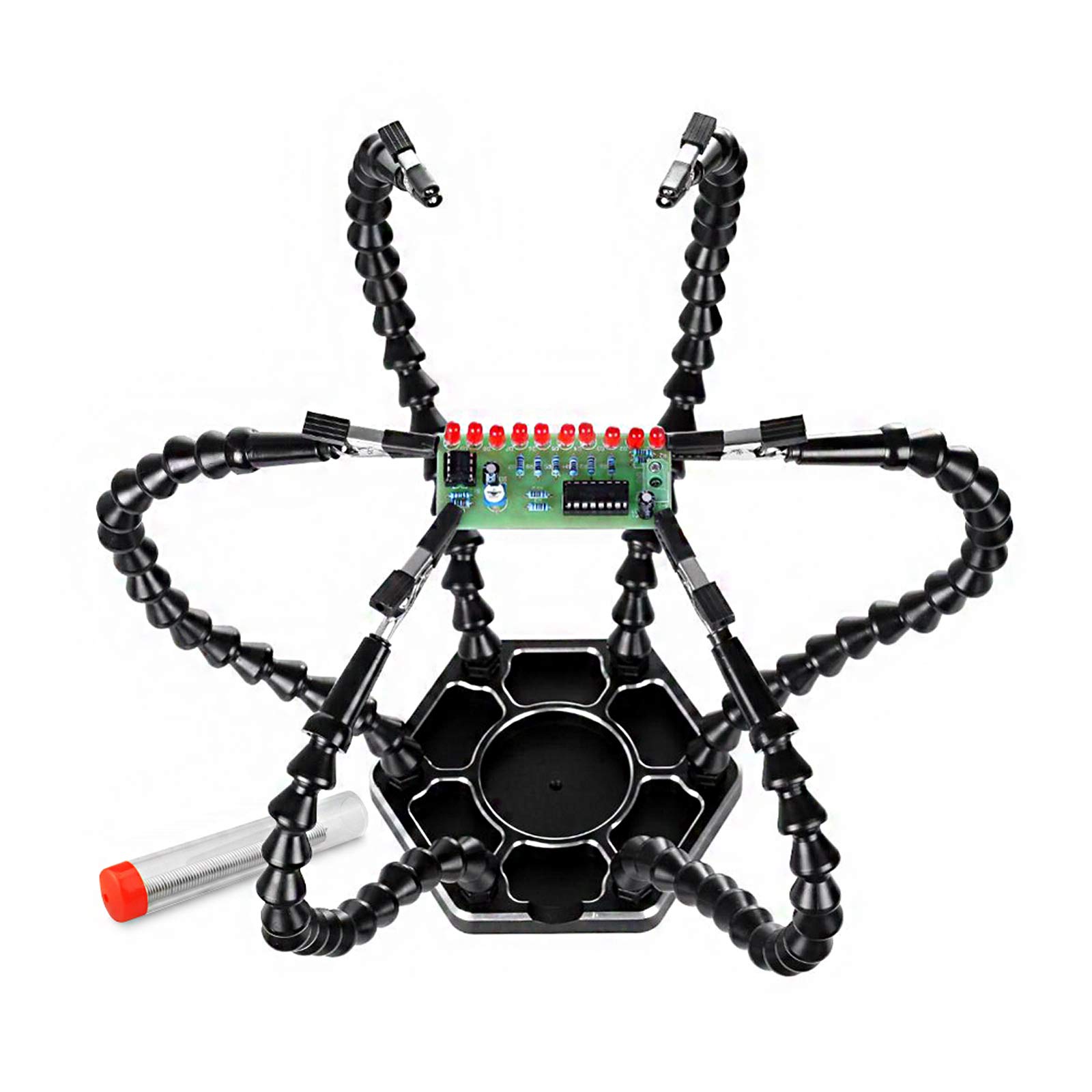 Soldering Helping Hands Third Vise Grip Holder with Six Flexible Arms ...
