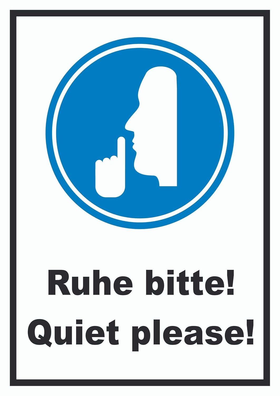 Amazon.de: HB-Druck Ruhe Bitte Quiet Please Schild A4 Rückseite ...