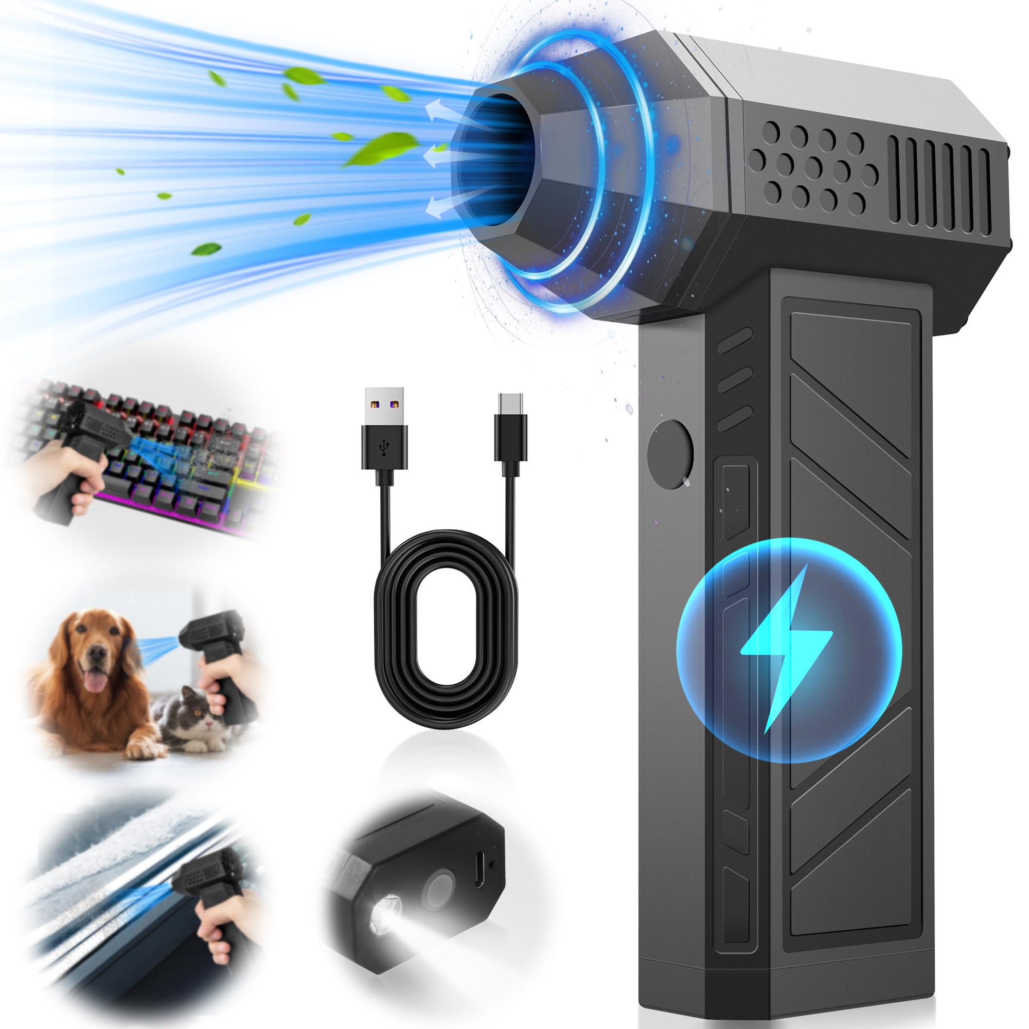 Mua Air Blower Gun,Electric Air Duster with 3 Adjustable Speeds ...