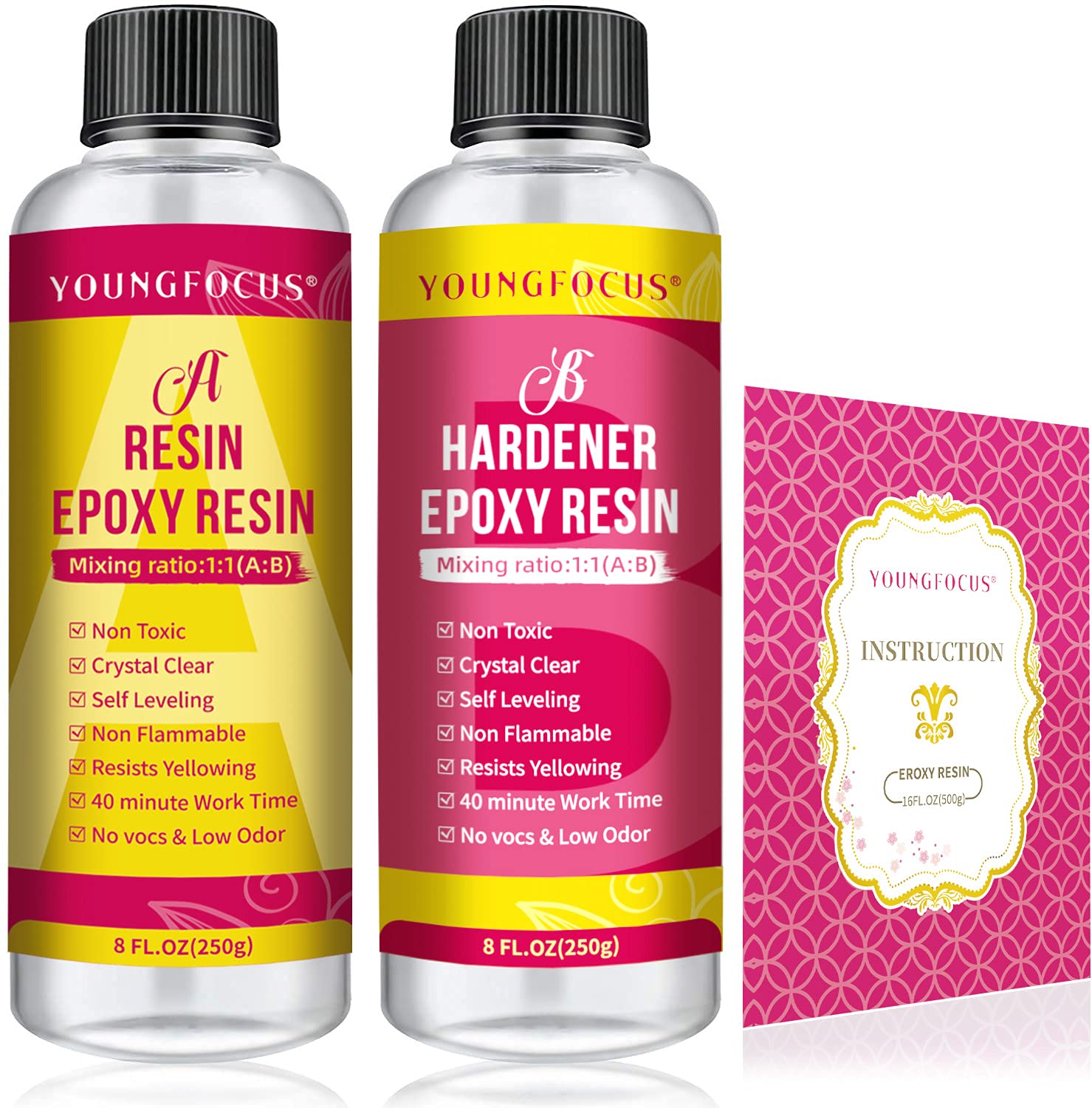 Mua Epoxy Resin-16OZ Resin Kit, Epoxy Resin Crystal Clear-Not Yellowing ...