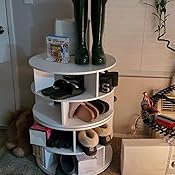 Amazon.com: Kings Brand Furniture – 4-Tier Revolving Lazy Susan Shoe ...