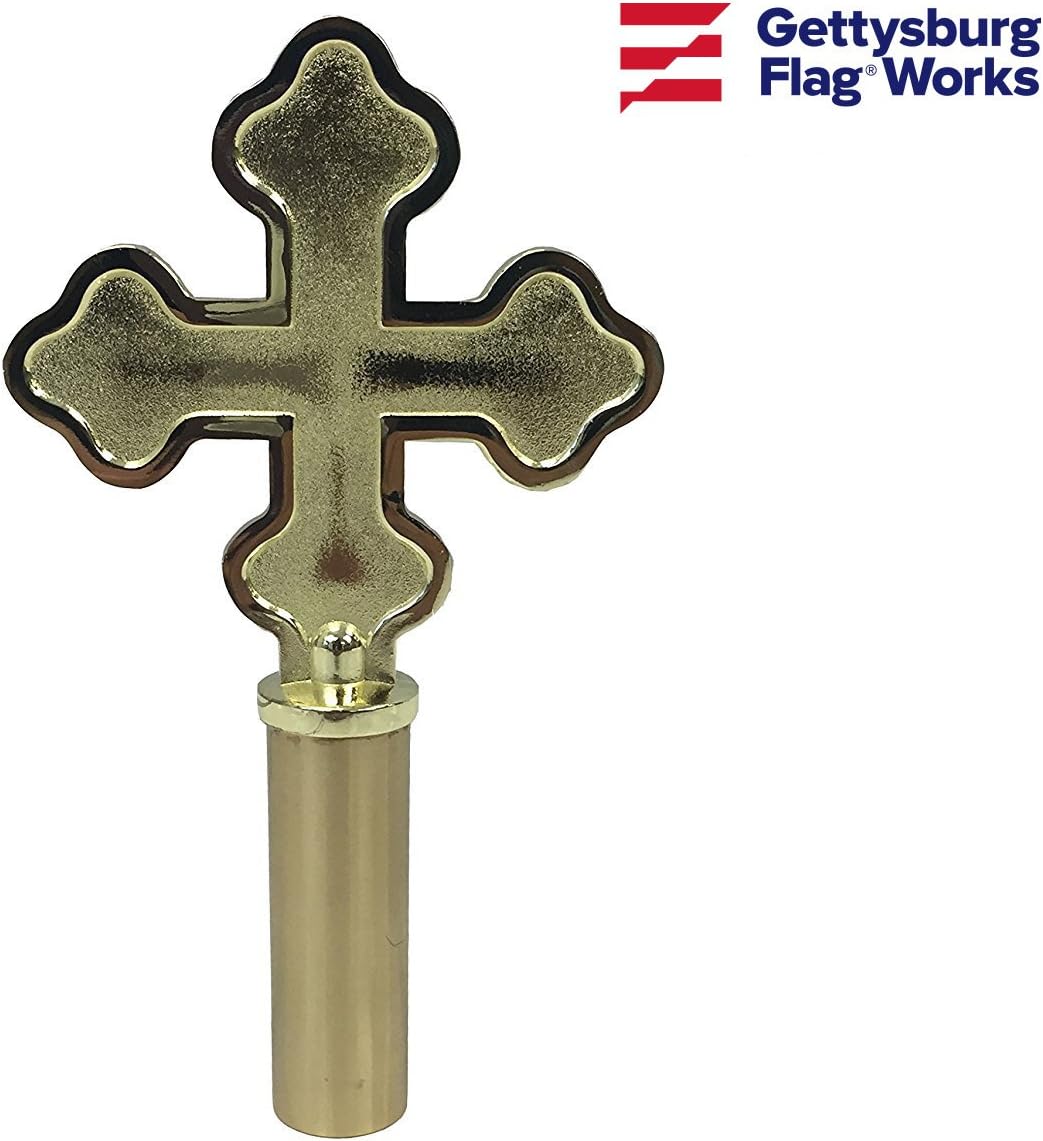 Amazon.com : Gettysburg Flag Works 4.5" Gold Botonee Church Cross ...