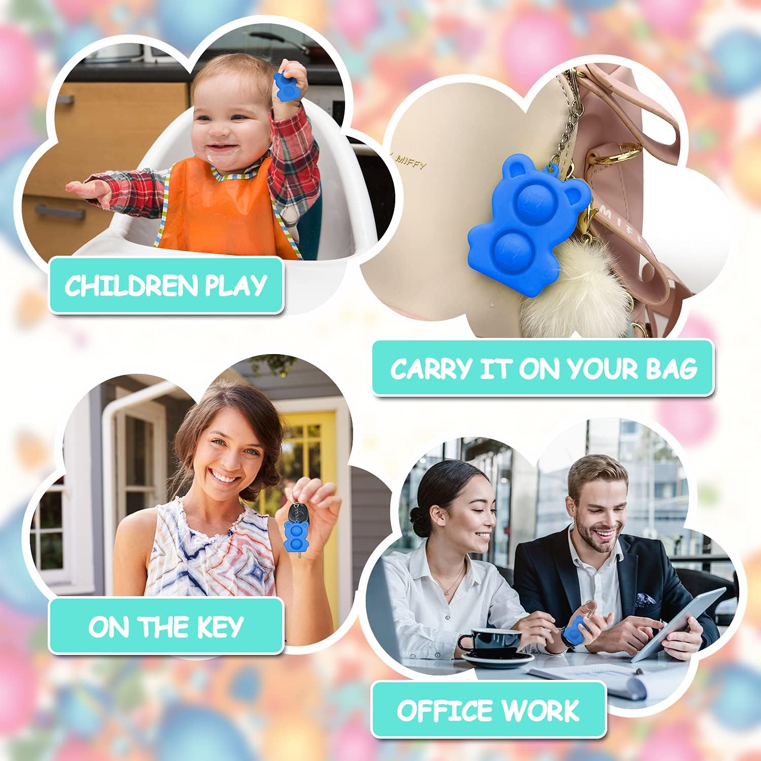 Yetech Push Pop Toy Bubble Sensory Fidget Toy for Autism, ADHD, Stress ...