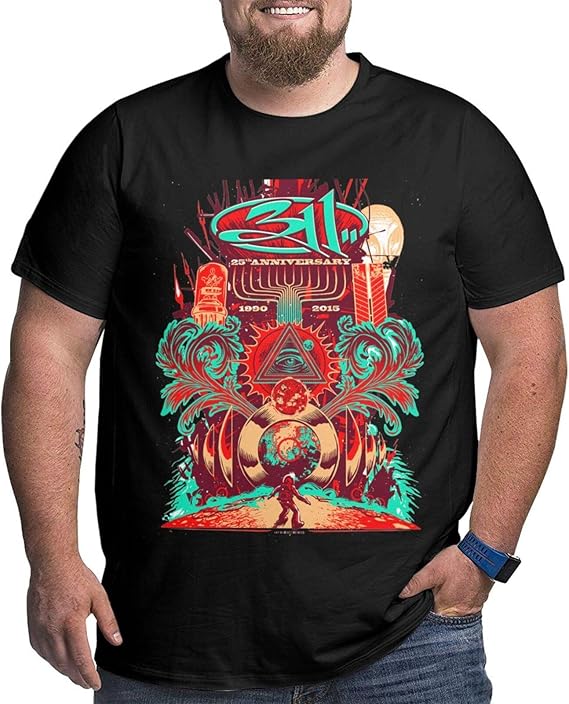311 Band Logo Retro Big Size Men's T-Shirt Black: Amazon.co.uk: Clothing