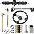 Amazon.com: Go Kart Steering kit 380mm Steering Shaft+340mm Rack and ...