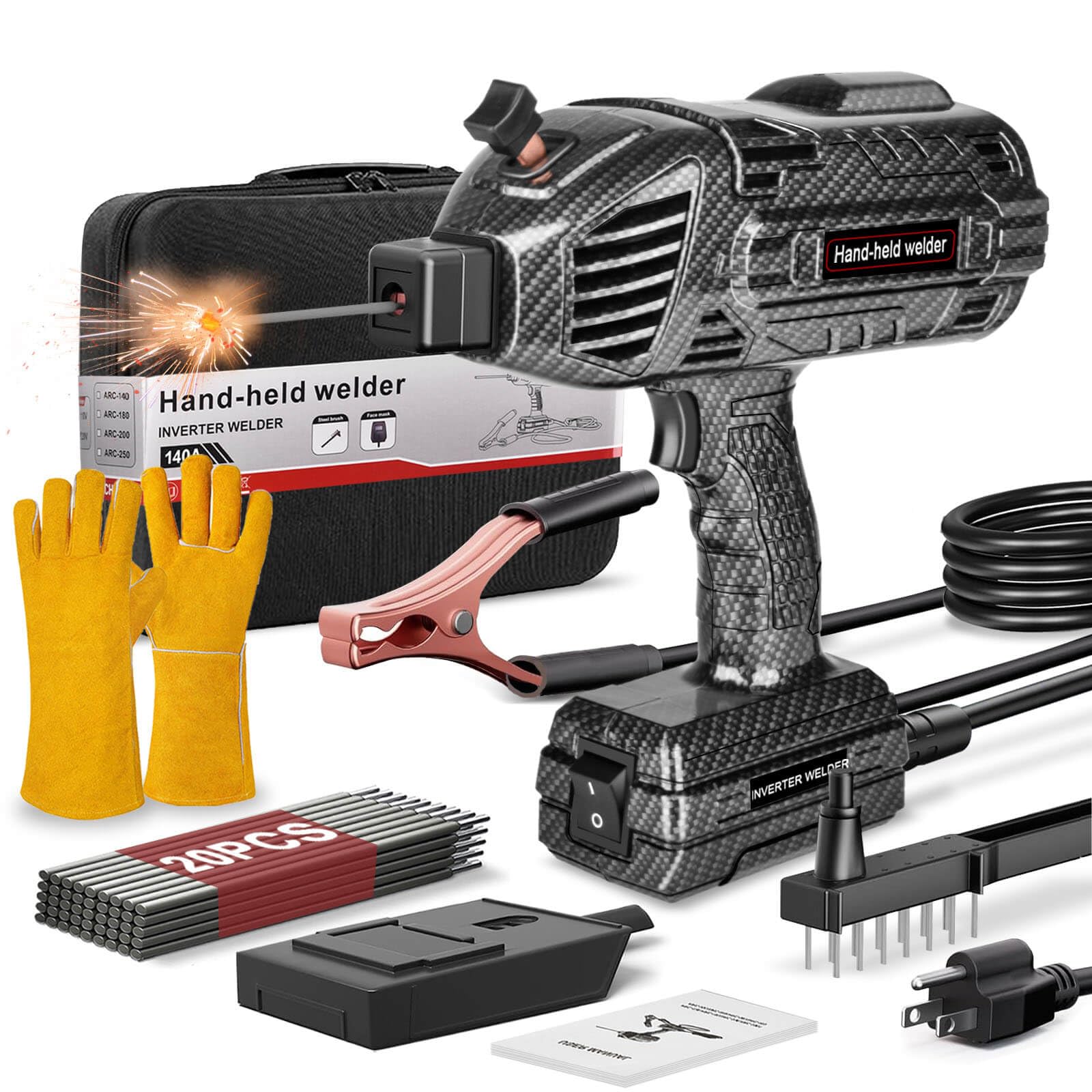 Welding Machine Handheld,110V 140A Upgraded Stick Welder With ...