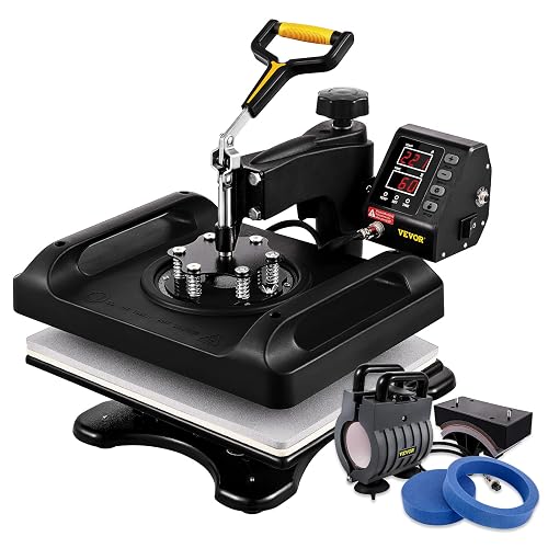 VEVOR Heat Press, 15 x 15 in 5-in-1 Heat Press, Power-Saving ...
