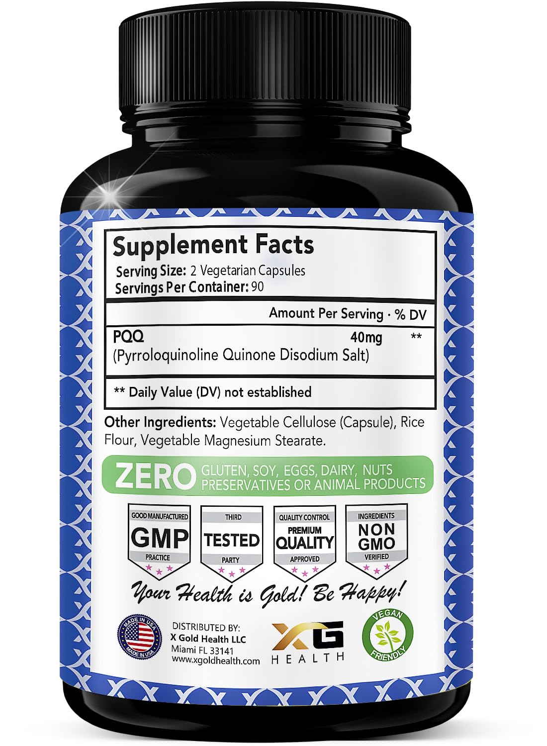 Mua X Gold Health PQQ Supplement 40mg - 180 Veggie Capsules ...