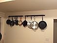 Amazon.com: Rogar 1310 36" Bar Rack, Black with Black Hooks: Kitchen ...