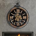 Amazon.com: Driini 30 Inch Large Rustic Farmhouse Gear Clock with ...