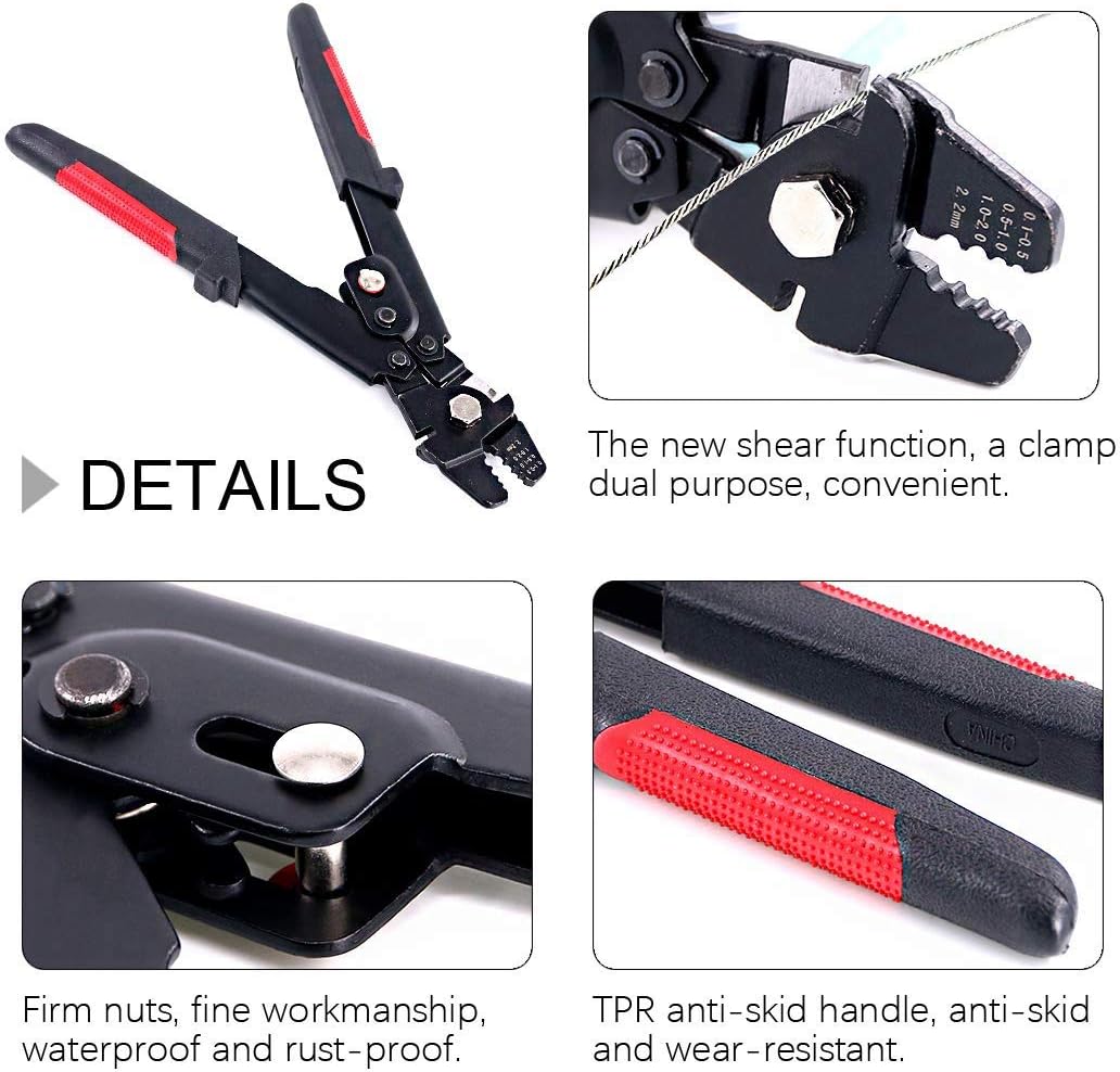 Iycorish Wire Rope Crimping Tool Wire Rope Swager Crimpers Fishing ...