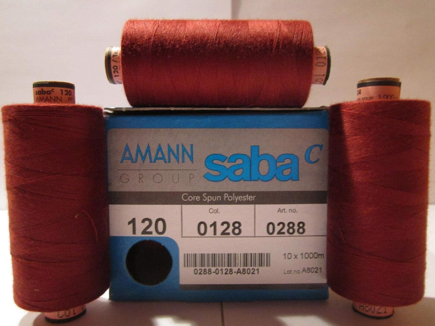 Amann Saba (0,58 €/100m) Nähgarn 120 Stärke 1000 m Polyester 113 Farben ...