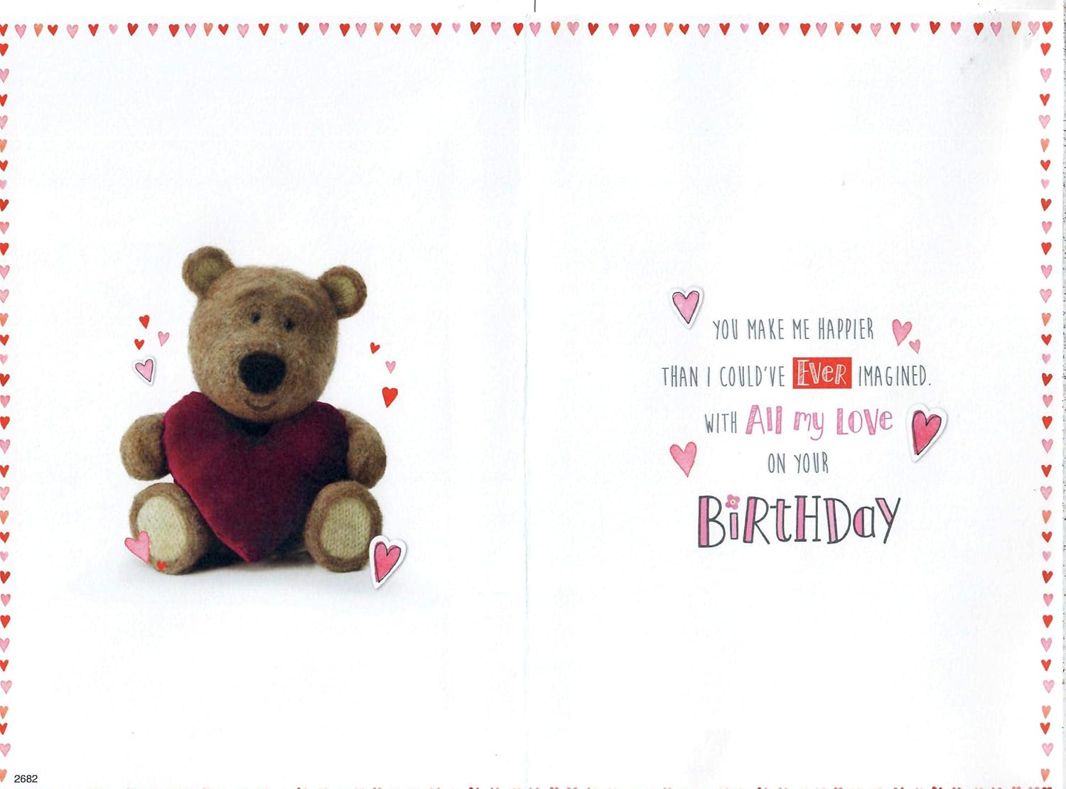 Barley Bear – for My Partner with Love – Birthday Card – BigaMart