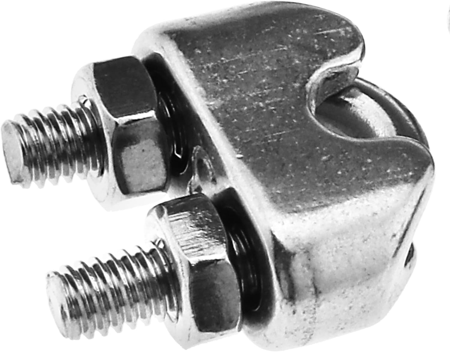 OTOTEC 5Pcs 4mm Silver Tone Wire Rope Clamp Cable Grip Steel Wire U ...