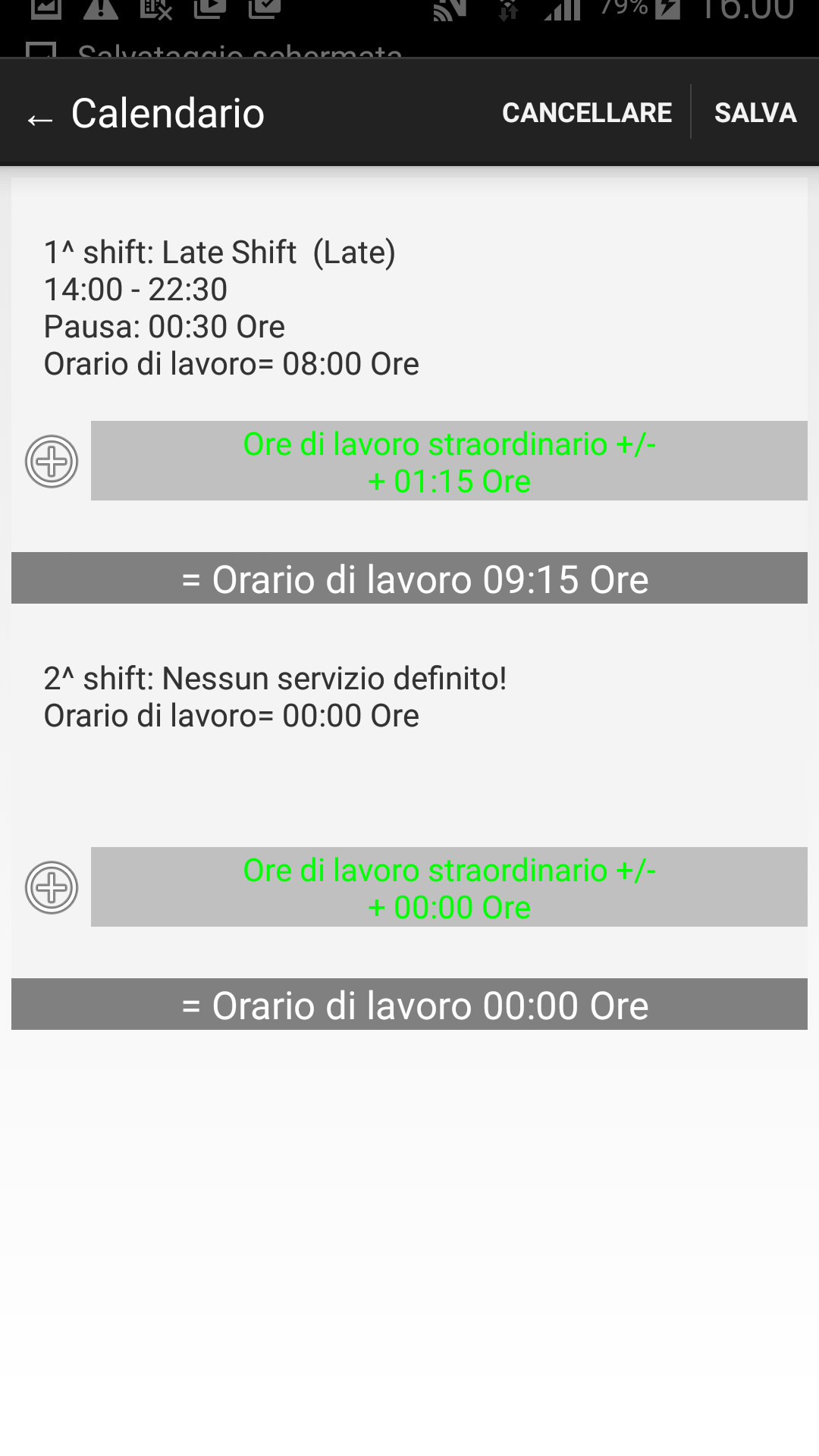 Calendario dei turni lavorativi Pro:Amazon.it:Appstore for Android